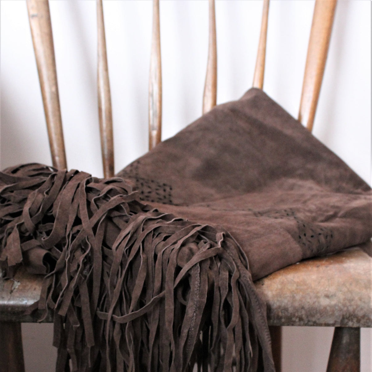 Leather Fringed Throw – Dormitory